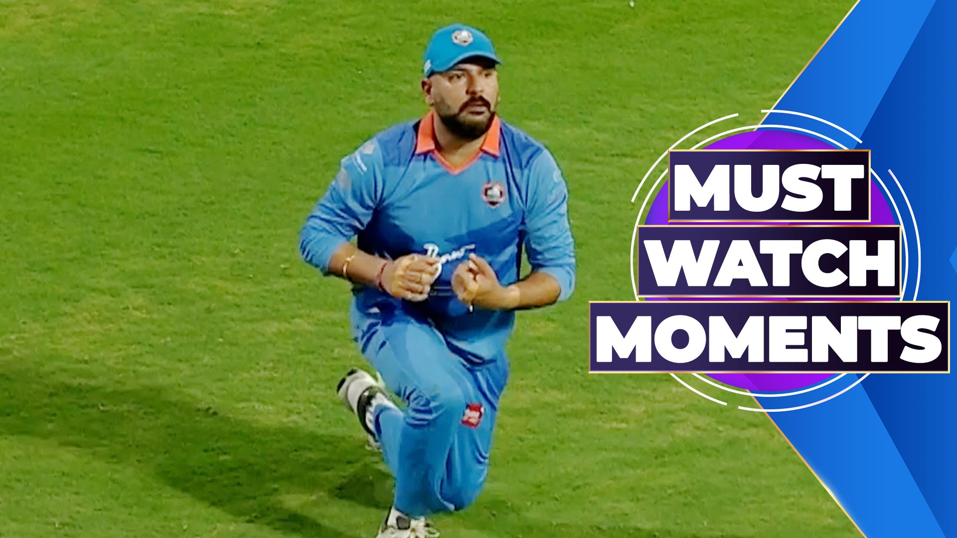 Yuvraj Grabs a Screamer vs SL Masters