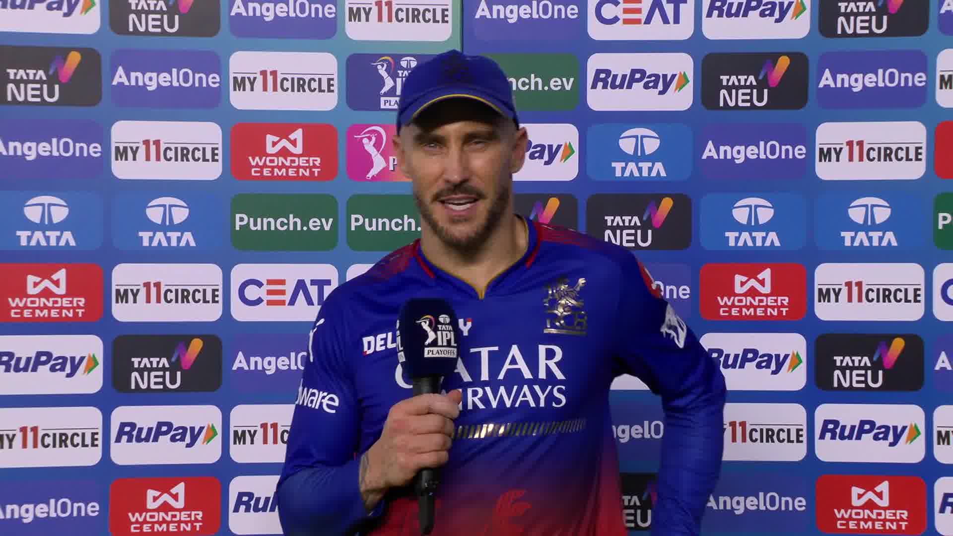 RR vs RCB - Post-Match Interview - Faf Du Plessis