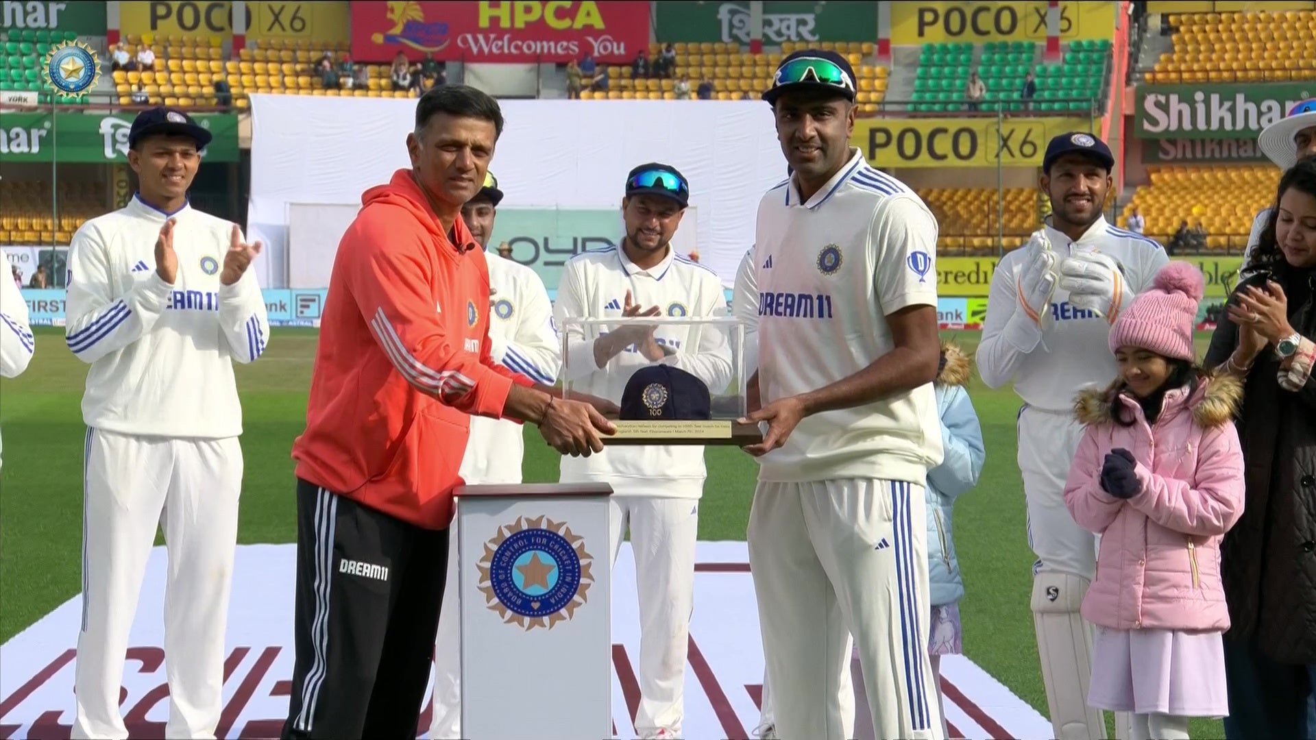 Ashwin Receives His 100th Test Cap
