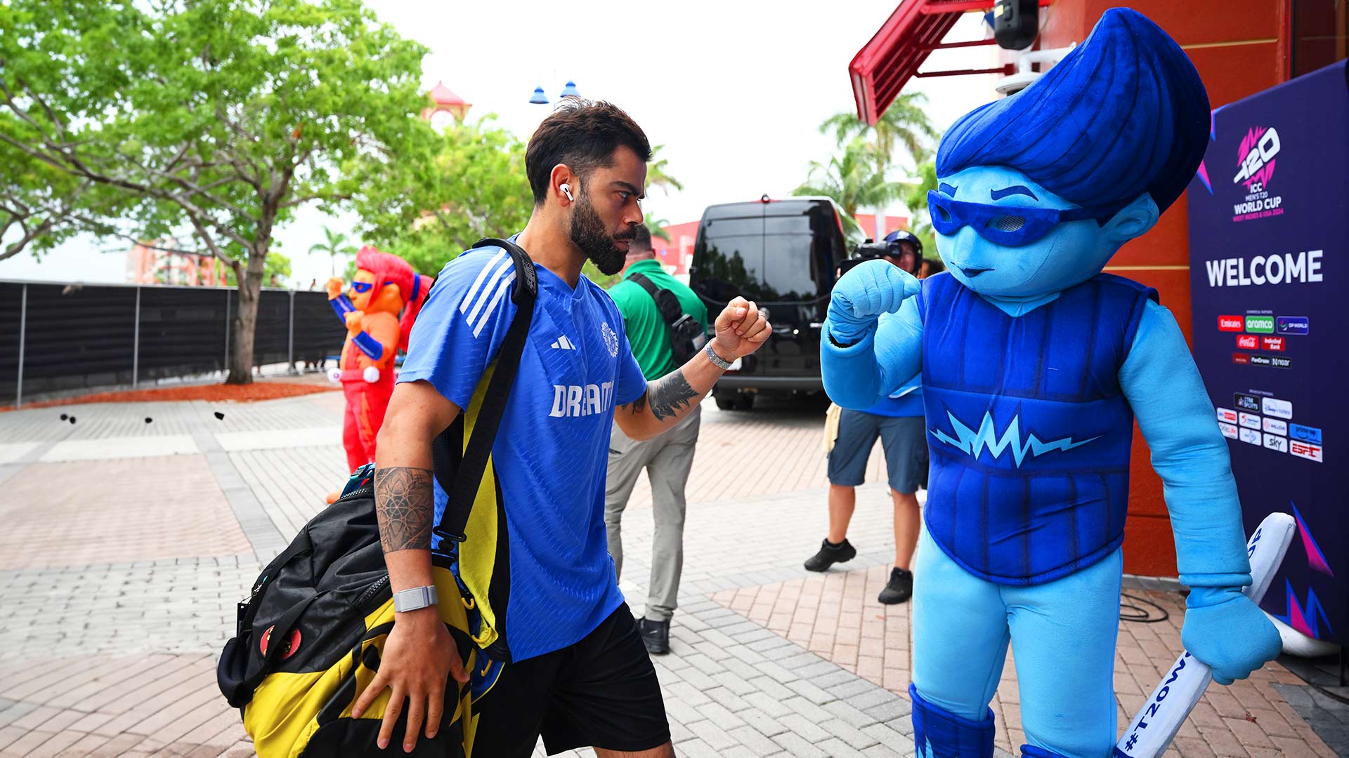 Men in Blue Arrive at Barbados