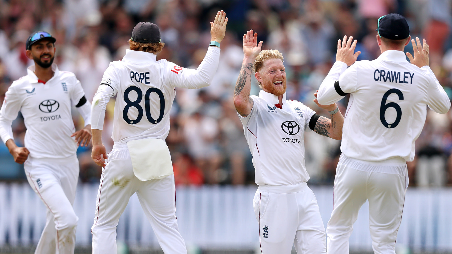 1st Test, 1st Inns: IND Fall of Wickets