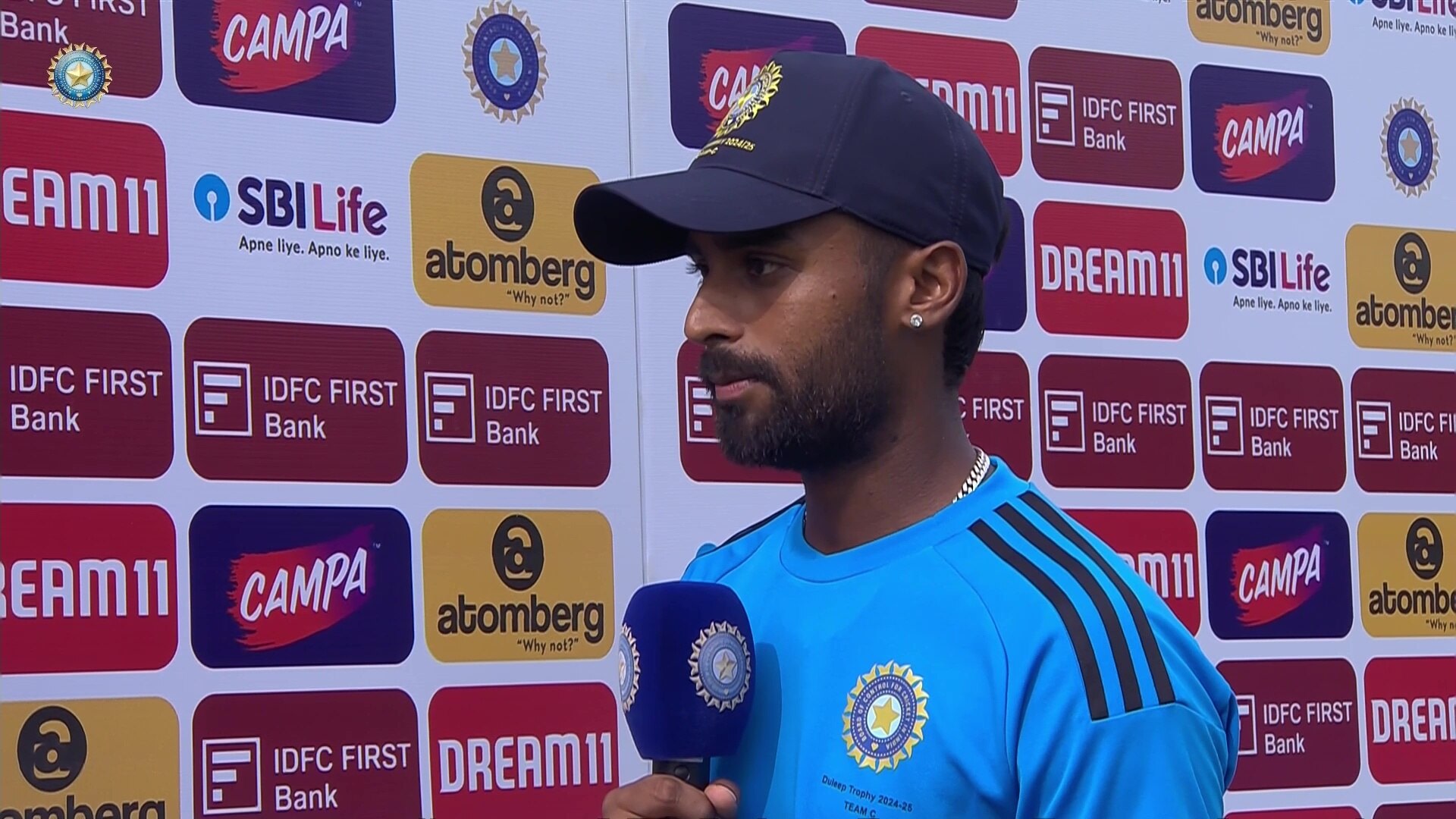 India C vs India D - Manav Suthar - Post-Match Interview - Suthar ...