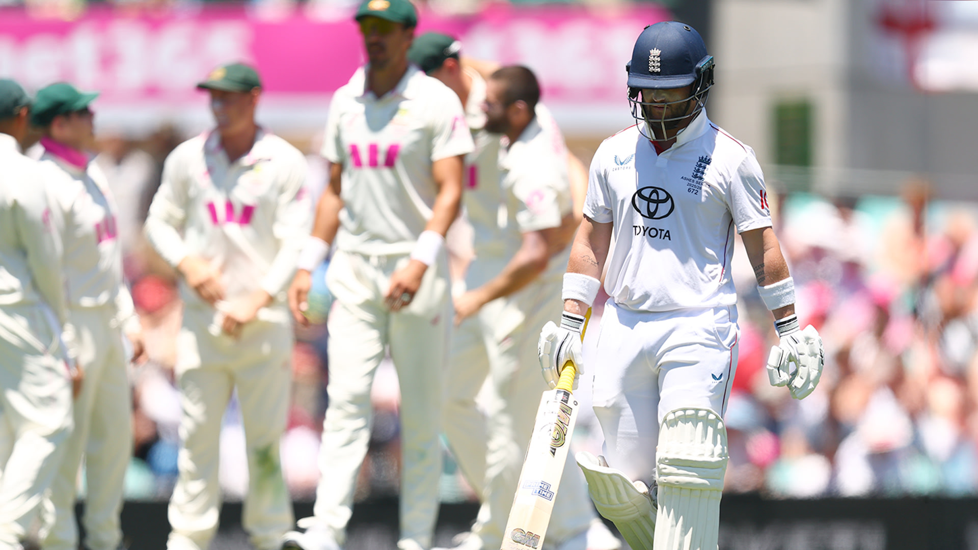 ENG Fall of Wickets vs AUS: 5th Test, 2nd Inns