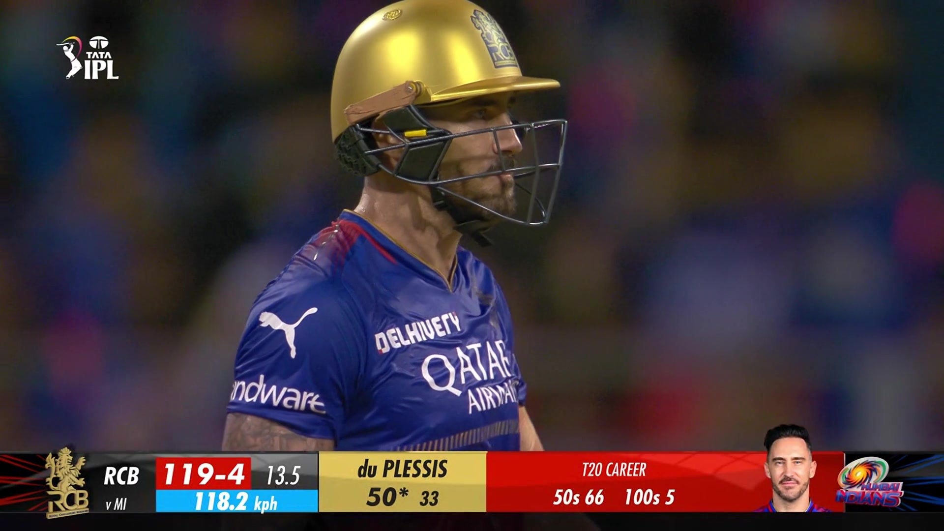 Faf Gets His First Fifty Of This Season