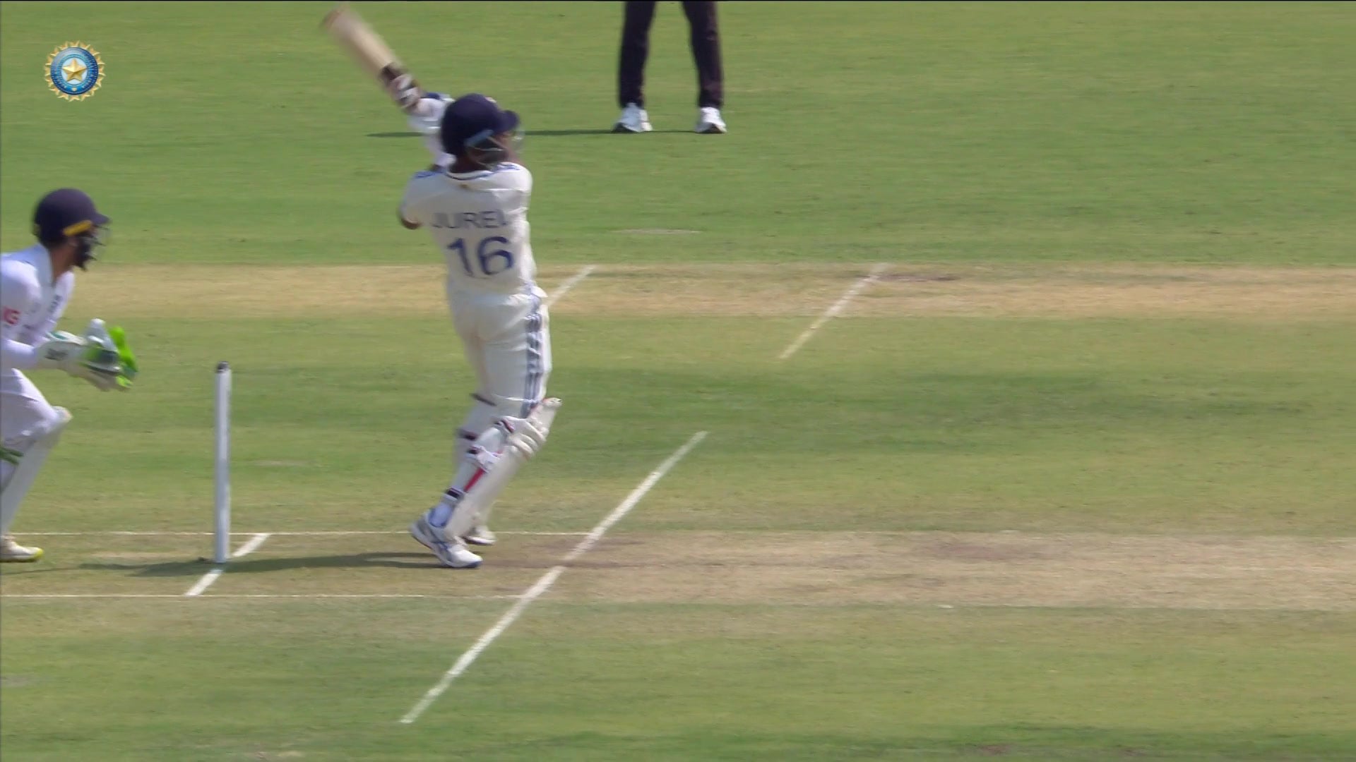 Jurel Goes Over Mid-Wicket Gets Six